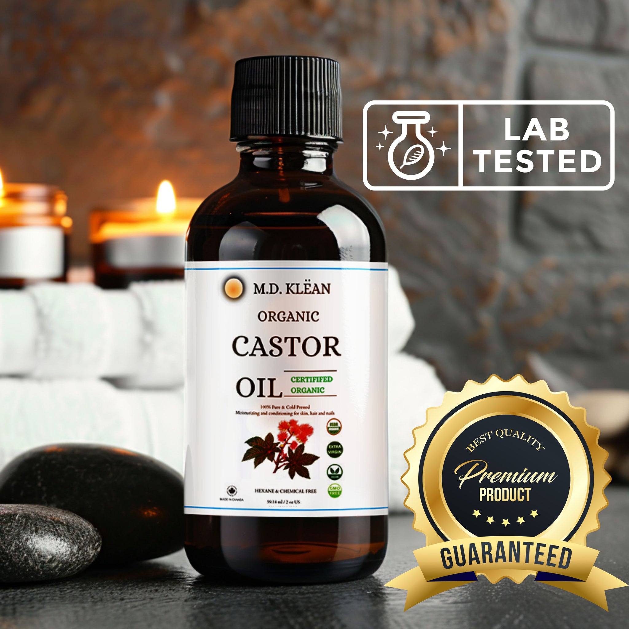 M.D. Klean 100% Organic Castor Oil Cold Pressed 500ml (16 oz) – M.D. KLEAN