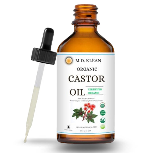 M.D KLEAN Organic Castor Oil - 100% Pure, Natures Botox, Cold Pressed ...